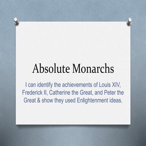 Absolute Monarchs | PPT