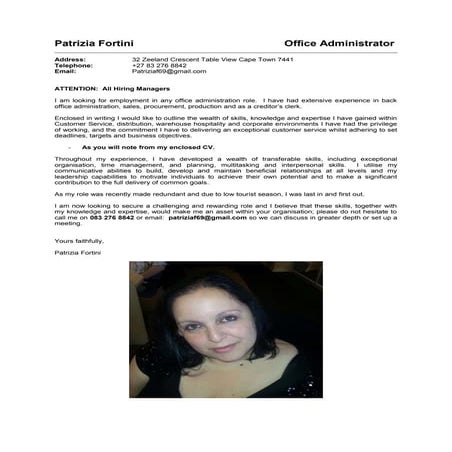 PF cover letter | DOC