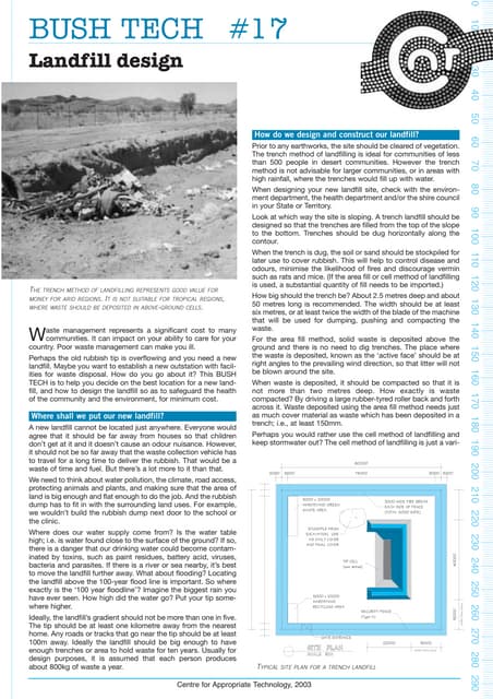 sanitary landfills design operation and management | PPTX