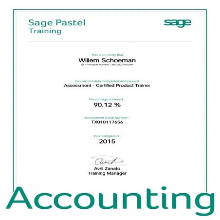 Sage - Product trainer | PDF