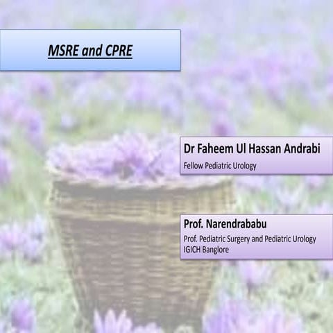 Exstrophy Epispadias Complex MSRE & CPRE | PPTX