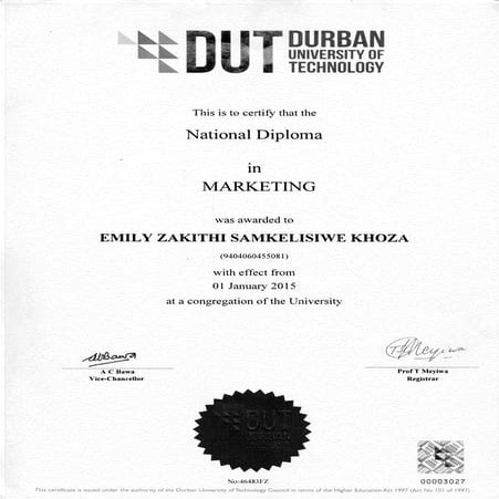 Academic Results - DUT | PDF