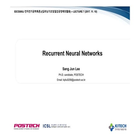 Lecture 7 Recurrent Neural Networks Ppt
