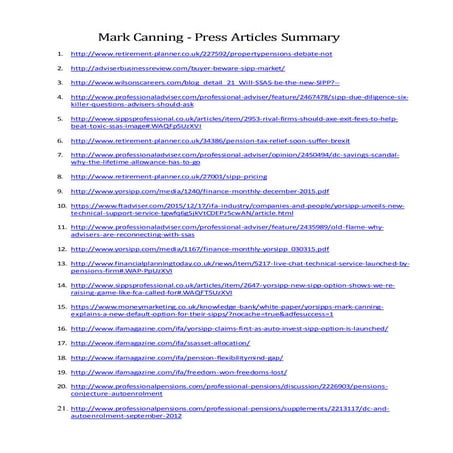 Mark Canning presentations