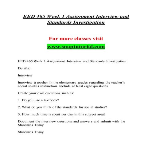 EED 470 Entire Course NEW | DOCX