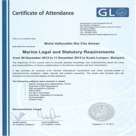 Marine Legal and Statutory | PDF