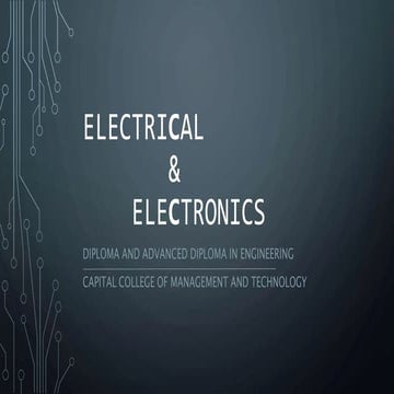 Electrical and Electronics Engineering | PPTX