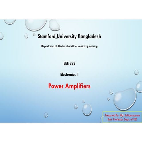 Eee 223 power-amplifiers | PDF | Physics | Science