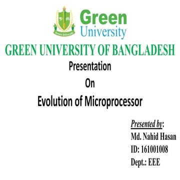 Evolution Of Microprocessor Pptx