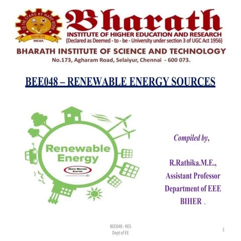 EEE- BEE048 - Renewable Energy Sources- Mrs. R. Rathika.pptx
