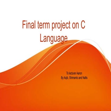 CSE 132L Final Presentation C Programming.pptx