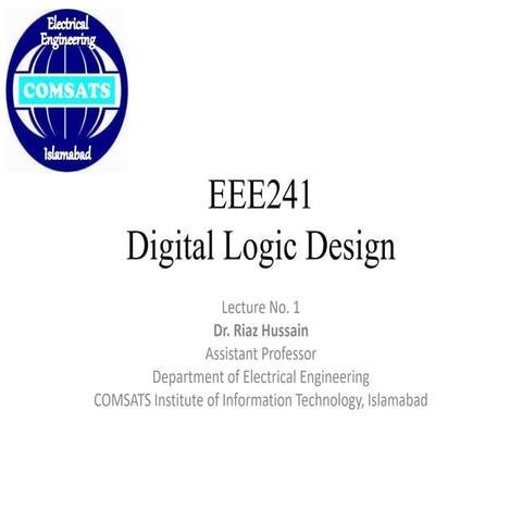 Dld Lecture Notes Dld Notes Chapter 1 Pptx