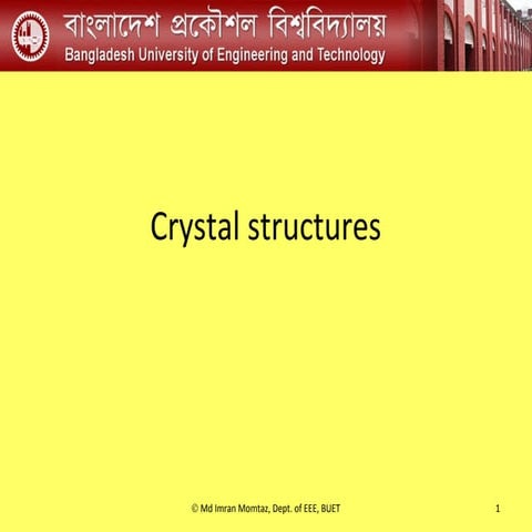 Crystal Structures | PPT