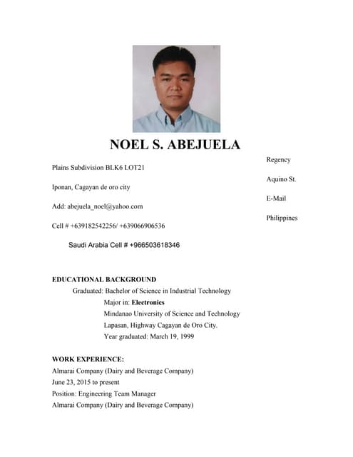 Resume(sherwin) | PDF