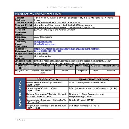 HEMBA Charles Aondoaseer | DOC