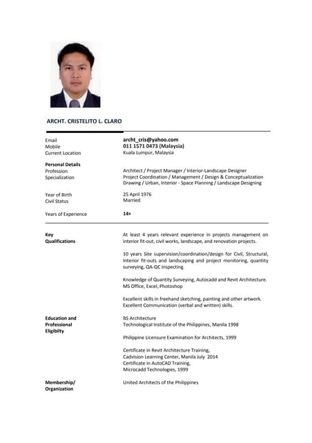 ARCHT JOSEPH CV architect2016 | PDF