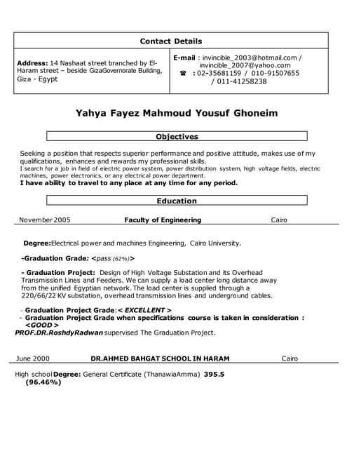 Hamdy Waheed CV | PDF | Civil Engineering Industry | Industries