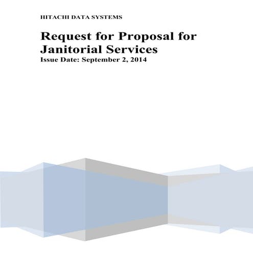 Hitachi RFP for Janitorial FINAL | PDF