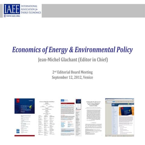 Economics of Energy & Environmental Policy | PPT