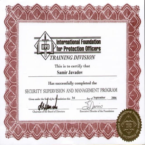 Security supervision | PDF