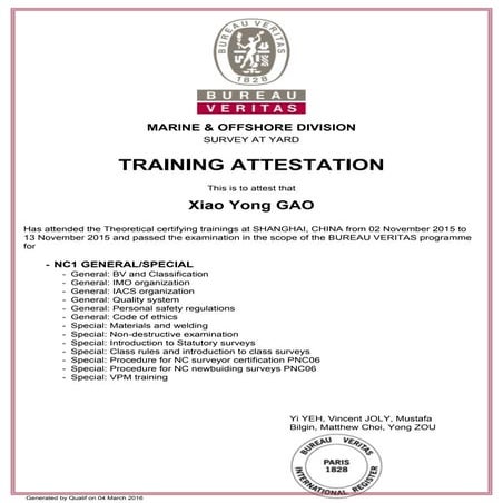 Training_Attestation_Xiao_Yong_GAO | PDF