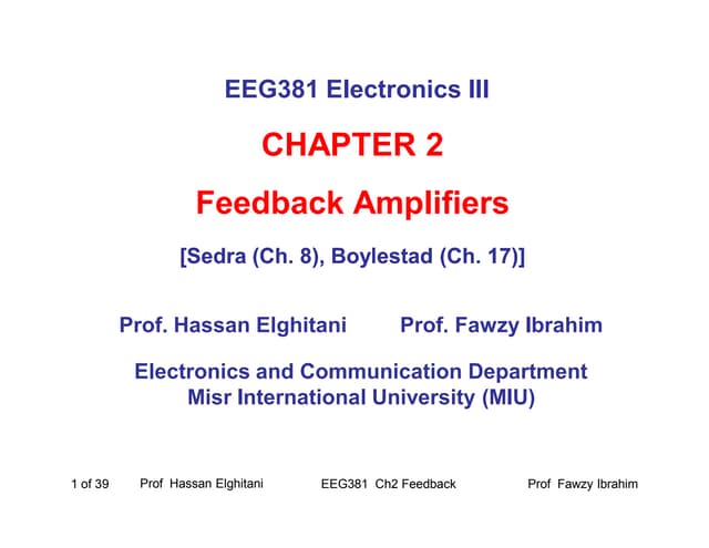 Unit 4 feedback amplifiers | PDF