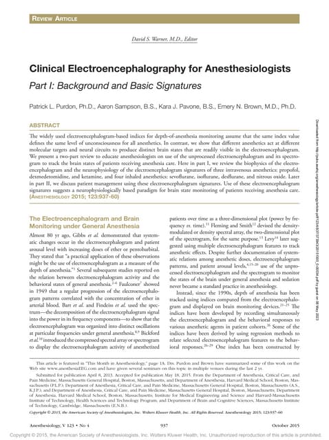 BiS (BiSpectral Monitoring ) IN CARDIAC SURGERY | PPTX