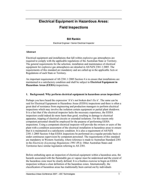HAC - Hazardous Area Classification | PPTX