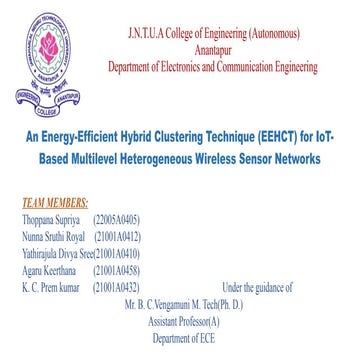 Energy efficient hybrid clustering technique | PPTX