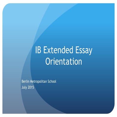 Extended Essay Intro | PPTX