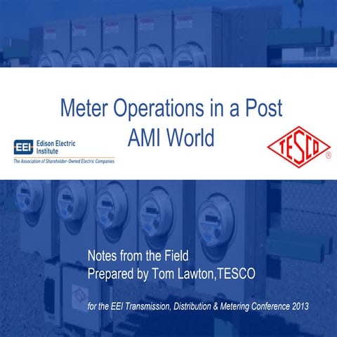 Advanced Metering Infrastructure (AMI) Overview | PPT