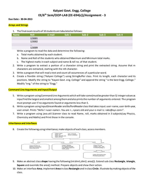 Ee Java Lab Assignment 3 Pdf