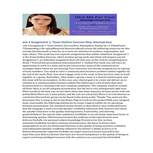 eek 4 Assignment Team Outline Exercise New Attempt Due.docx