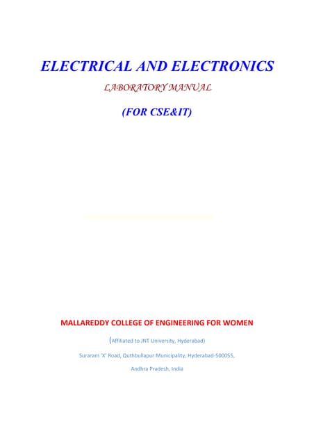 Circuit lab 7 verification of superposition theorem@taj | PDF