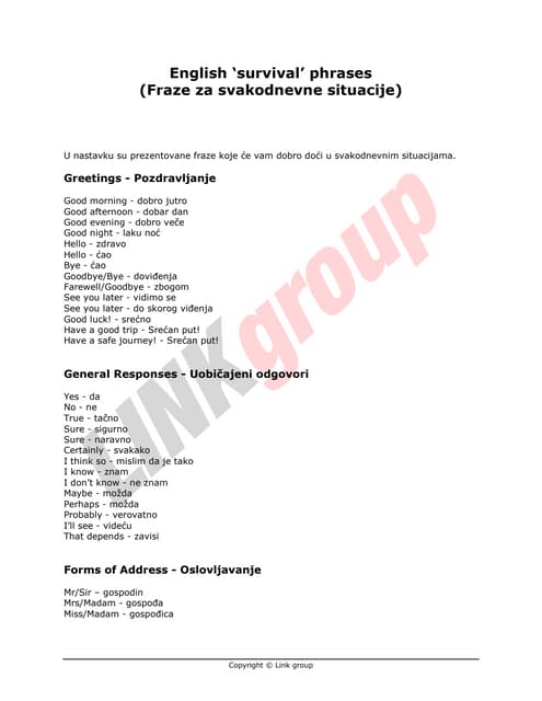 Learning Common Spanish Phrases | PDF