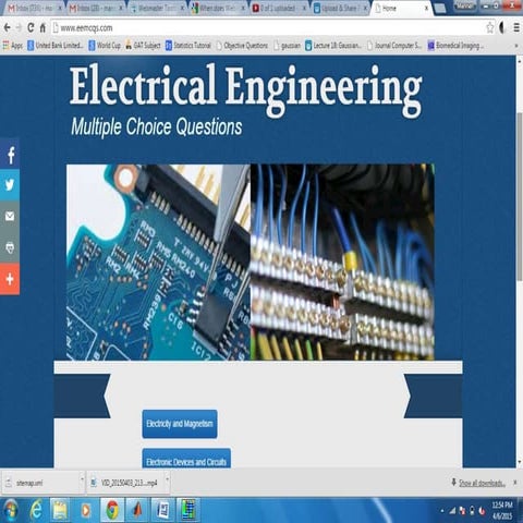 Electrical Engineering, Multiple Choice Question (www.eemcqs.com) | PPTX