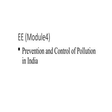 Environmental economics - Prevention and control of pollution in India.pptx