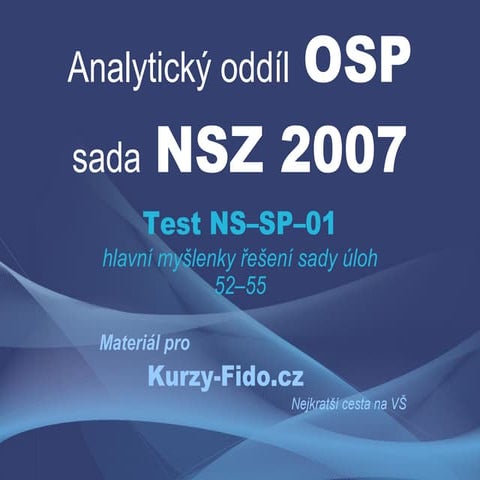 Řešení úloh analytického oddílu OSP Scio - sada NSZ 2007 | PDF