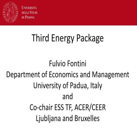 Third Energy Package | PDF