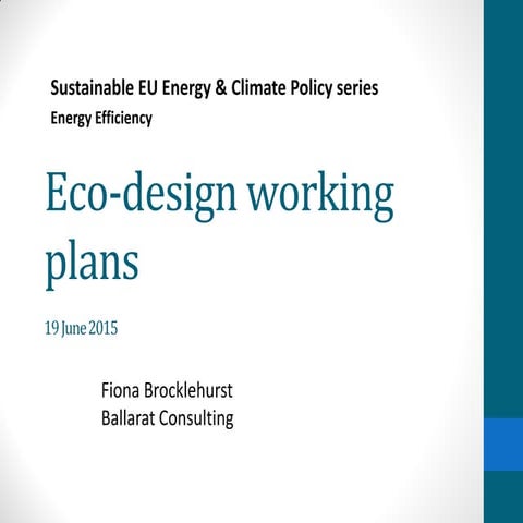 Eco-design working plans | PDF