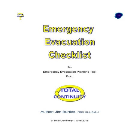 Emergency Evacuation Checklist Jim Burtles | PDF