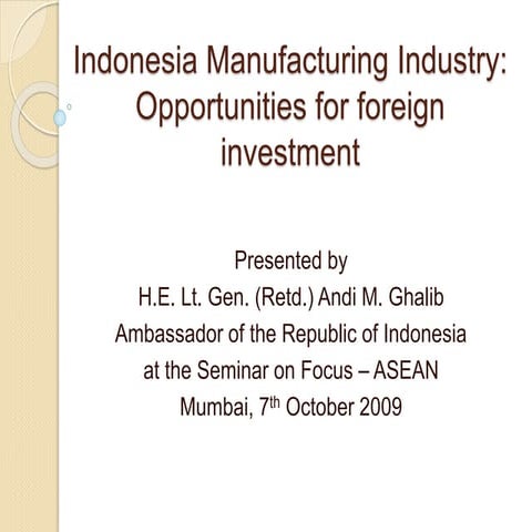 Indonesia Manufacturing Industry | PPTX
