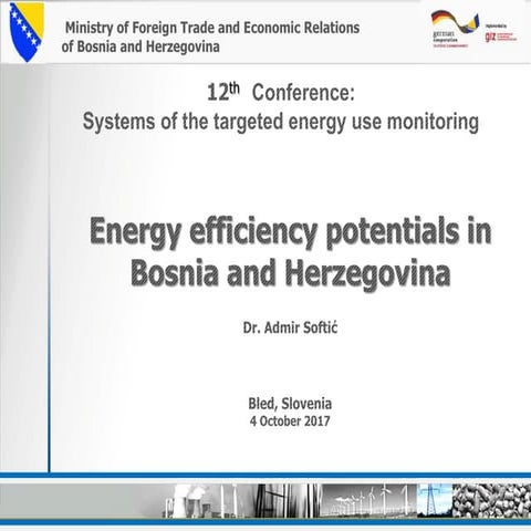 Dr. Admir Softic, Assistant Minister of Energy Sector | PPT
