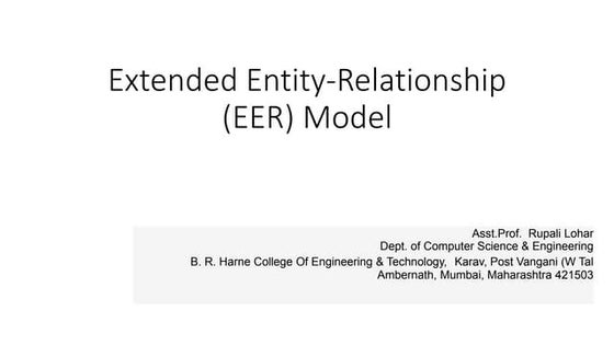Mapping cardinality (cardinality constraint) in ER MODEL | PPTX | Databases | Computer Software ...