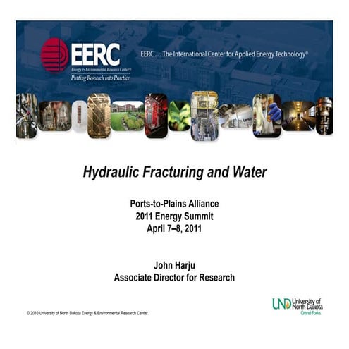 Hydraulic Fracturing and Water | PPT