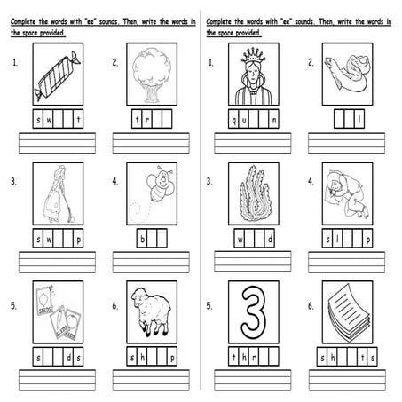Ee sounds worksheet | PDF