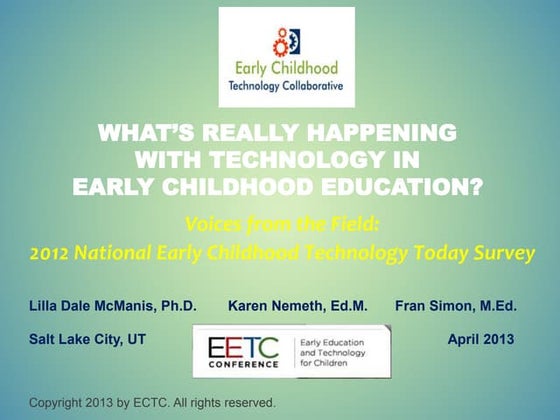 Technology In Early Childhood Education (ECE) | PPTX