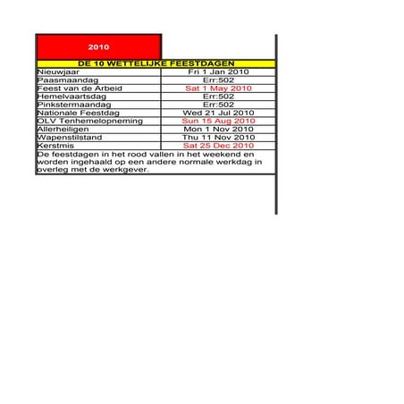 Eeuwigdurende kalender | PDF