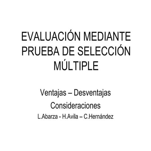 selección múltiple | PPT