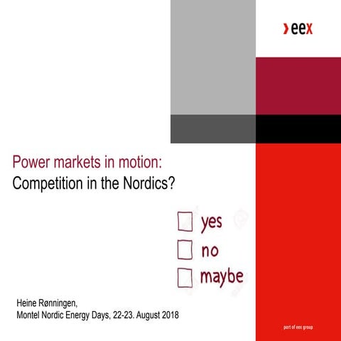 Eex montel nordic energy days 2018 | PPTX